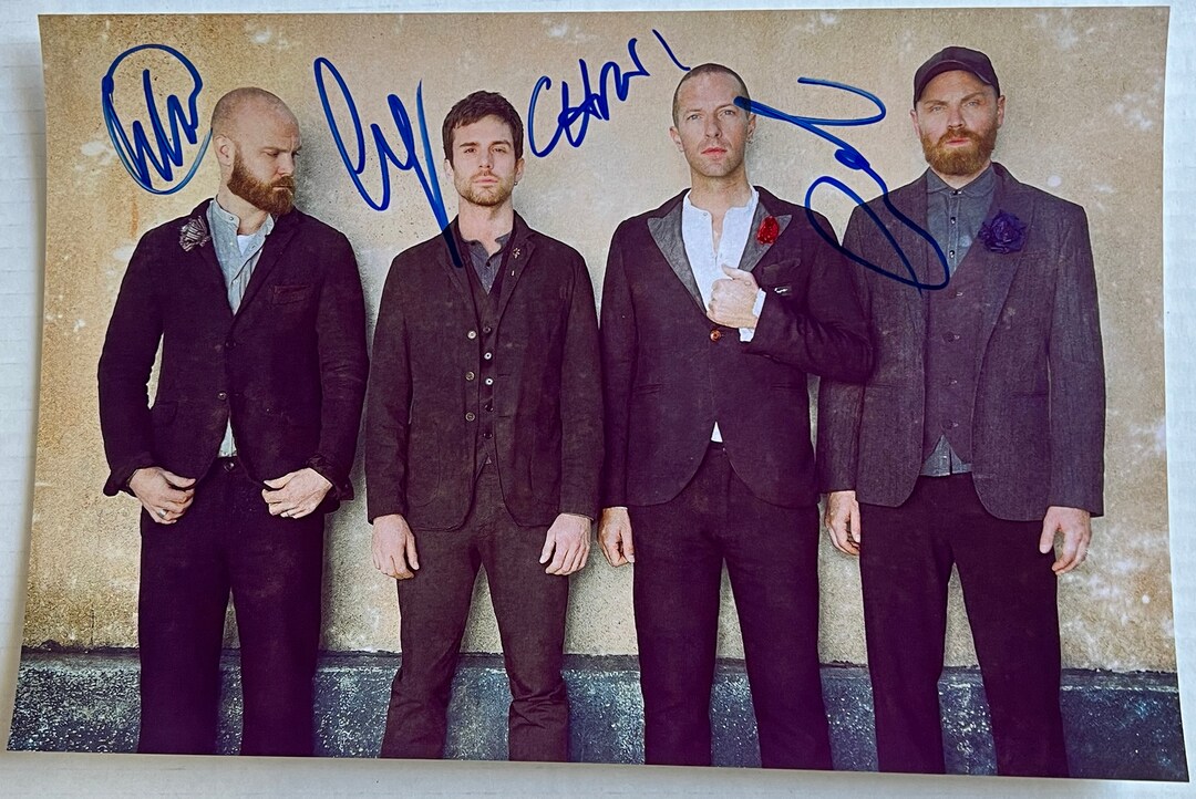 Coldplay Full Band Signed Autographed 8x12 Inch Photo + COA - Etsy