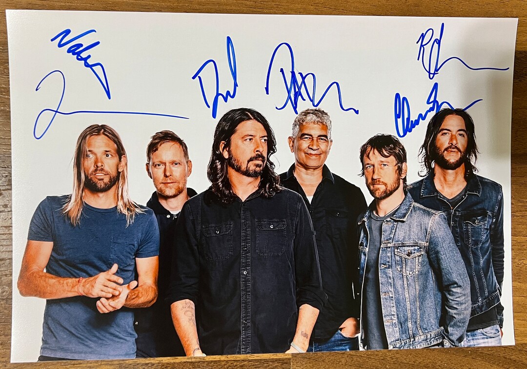Foo Fighters Complete Full Band Signed Autographed 8x12 Photo + COA - Etsy