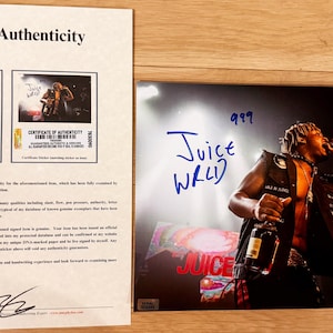 Juice Wrld Signed & Inscribed "999" Autographed 8x12 Inch Photo + COA ...