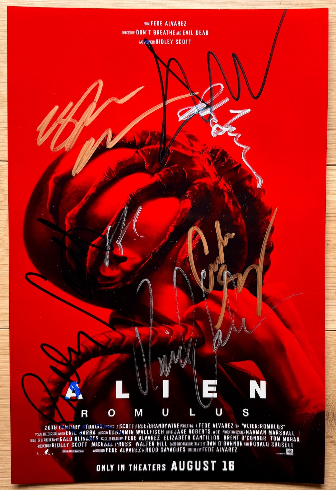 Alien Romulus Full Cast Signed Autographed 8x12 Inch Photo + COA - Etsy