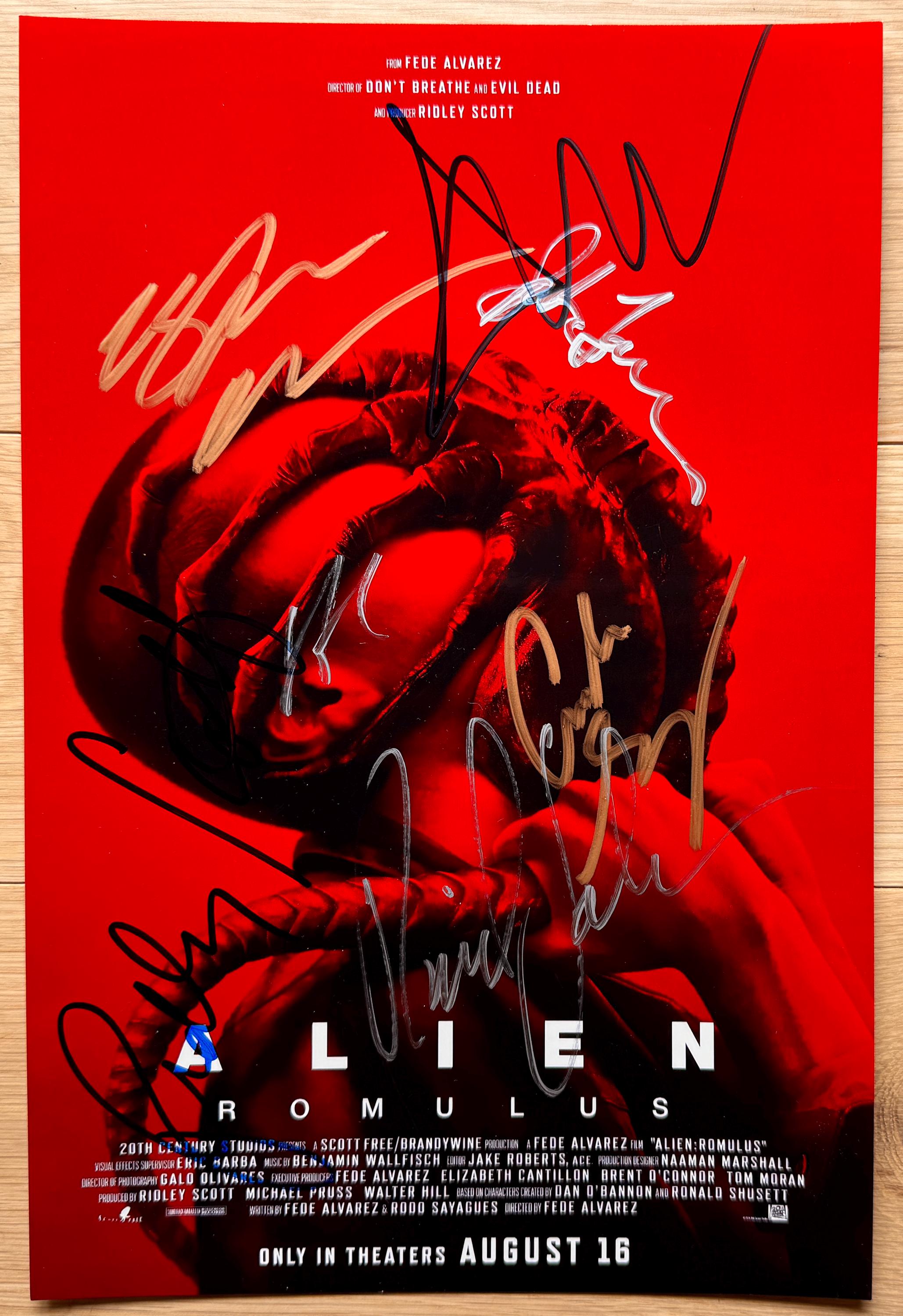 Alien Romulus Full Cast Signed Autographed 8x12 Inch Photo + COA - Etsy