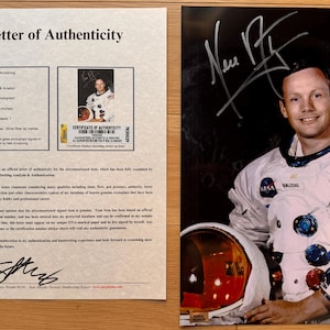 Neil Armstrong Signed Autographed 8x12 Inch Photo + COA - Etsy