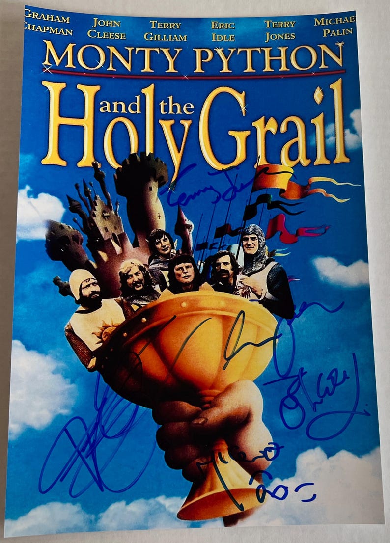 Monty Python and the Holy Grail Full Cast Signed Autographed 8x12 Inch ...