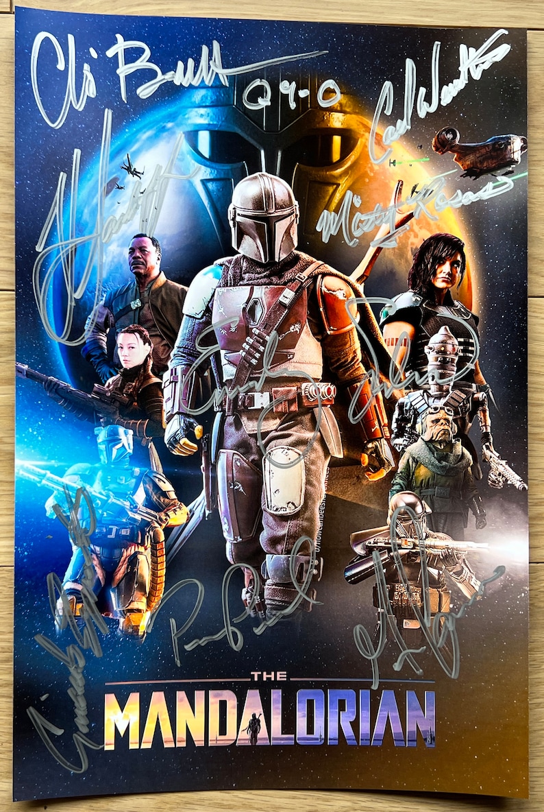 The Mandalorian Cast Signed Autographed 8x12 Inch Photo COA - Etsy