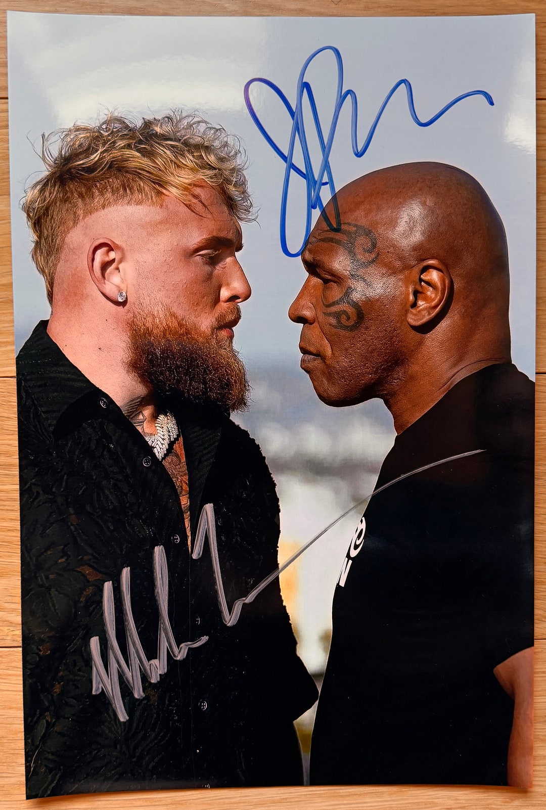 Mike Tyson & Jake Paul Dual Signed Autographed 8x12 Inch Photo + COA - Etsy