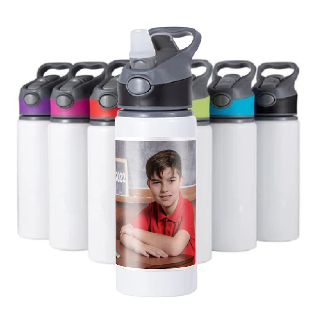 Personalised Photo Picture Explorer Aluminium Water Bottle With Flip ...