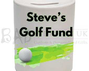 Personalised Dad'd Golf Fund Money Box - Etsy
