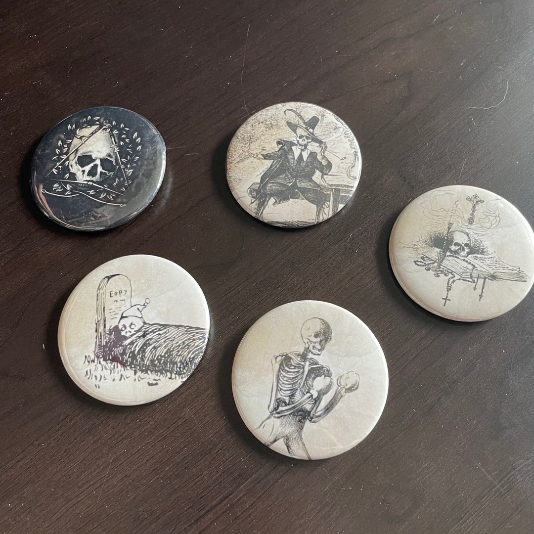 Button Badge, 2 Inch, Animal Skeleton, Macabre Art, Anatomy Art ...