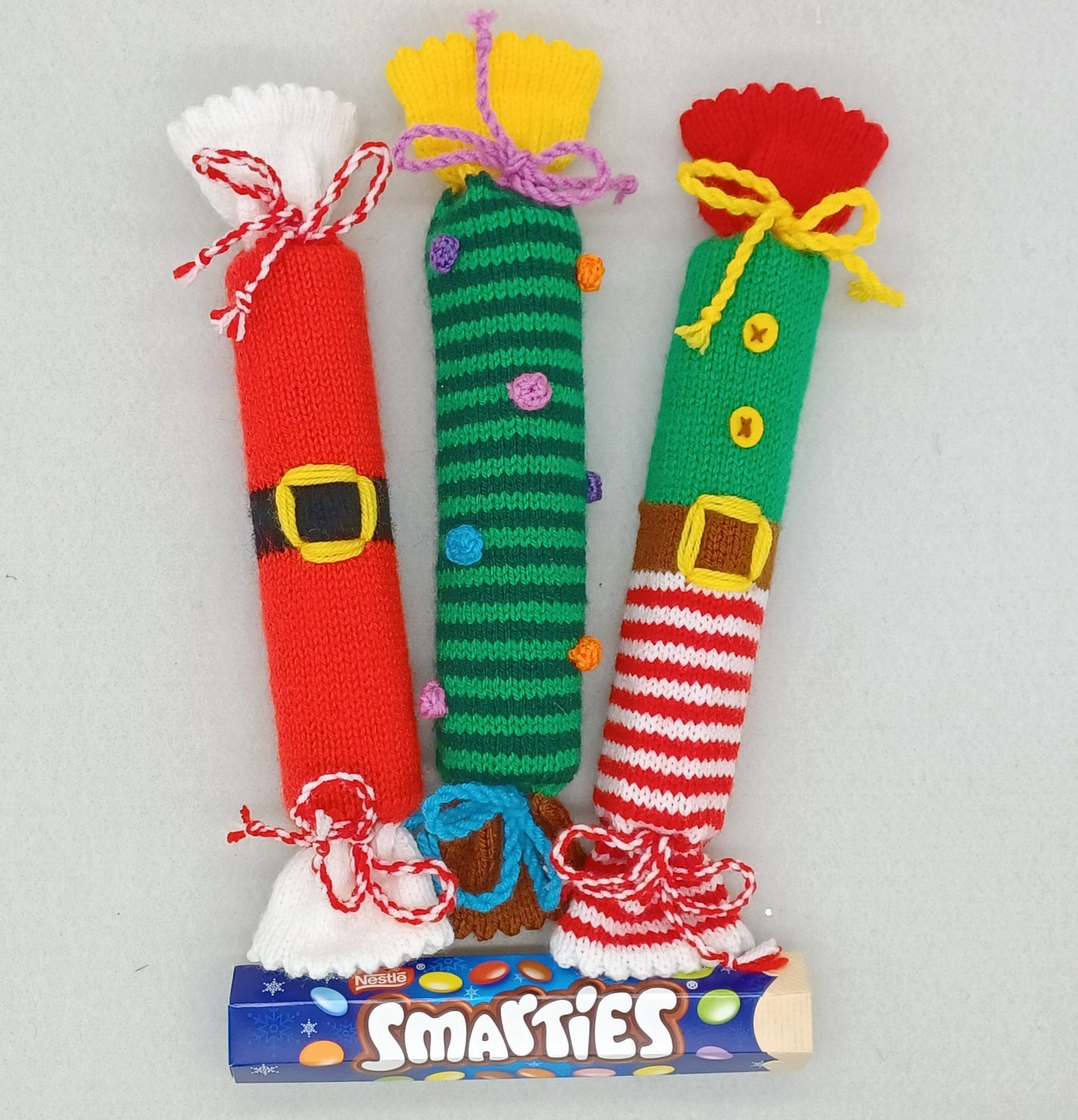 Christmas Knitting Patterns Sweet Tube Covers: Elf, Santa, Tree (PDF ...