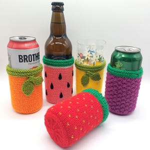 PDF Summer Fruits DK Knitting Pattern Can Sleeve Koozie/cosy/sleeve ...