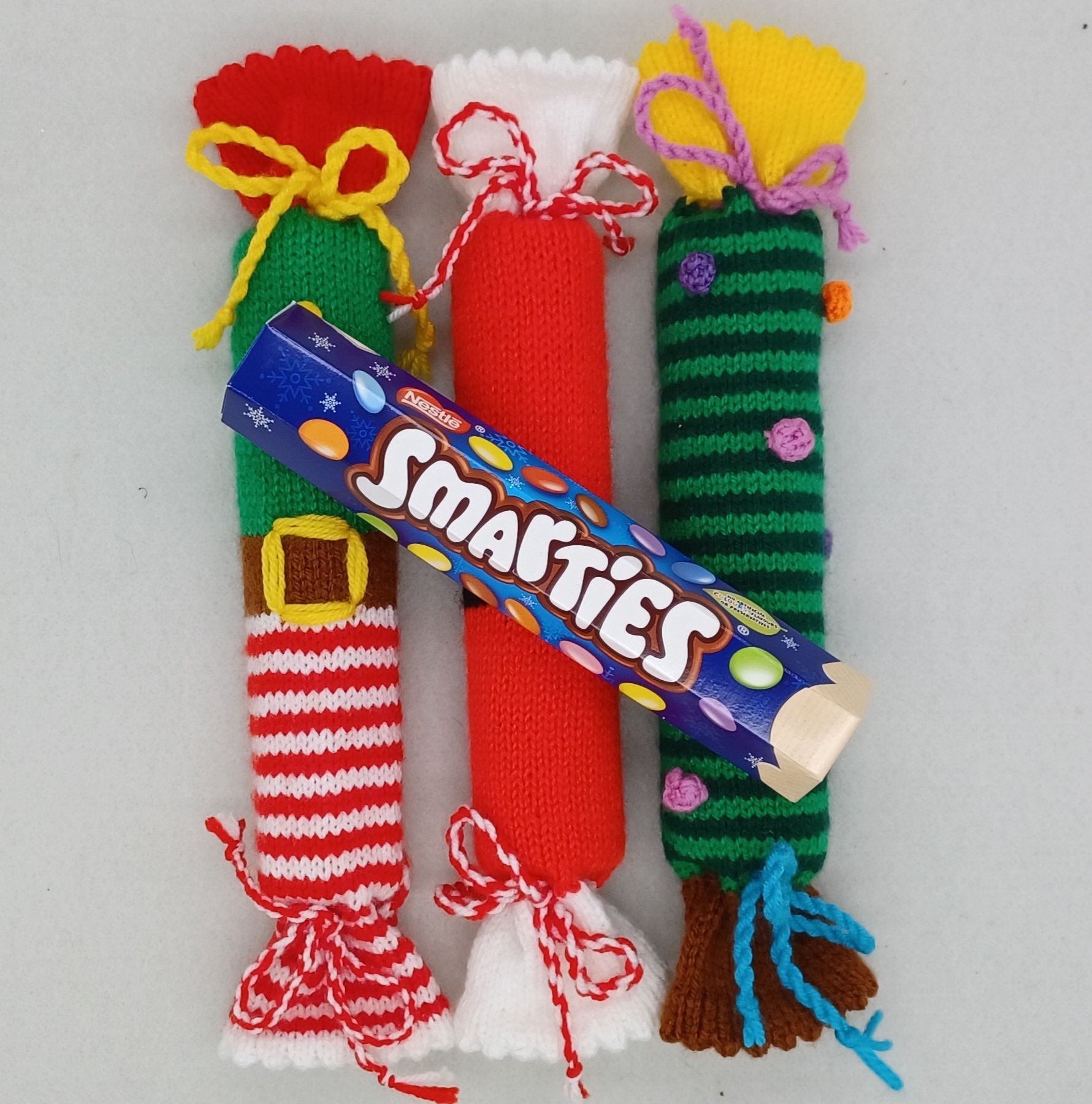 PDF Christmas Smarties Tube Sweet Tube DK Knitting Pattern Decoration ...
