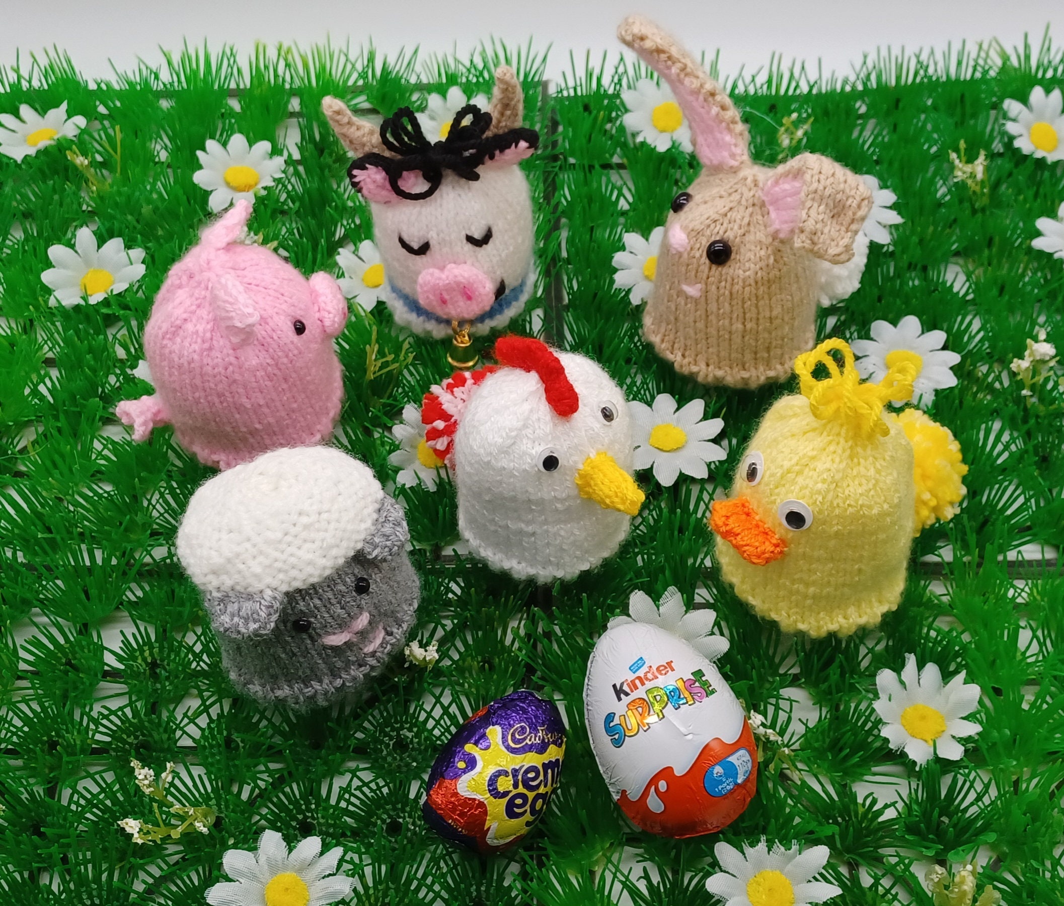 PDF Easter Knitting Pattern DK Farmyard Egg Cosy Warmer Creme Egg ...