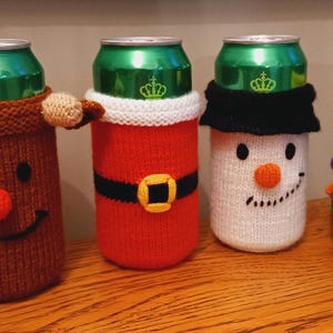 PDF Christmas DK Knitting Pattern - Can Sleeve Cosy - Easy to Follow ...