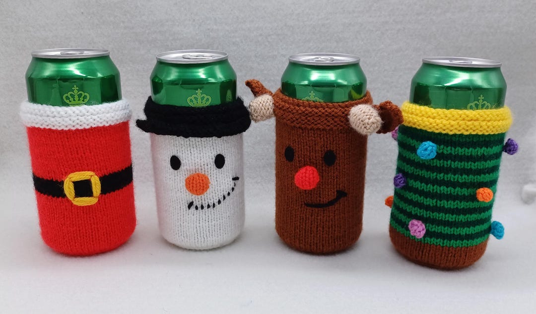 PDF Christmas DK Knitting Pattern - Can Sleeve Koozie/cosy/sleeve ...