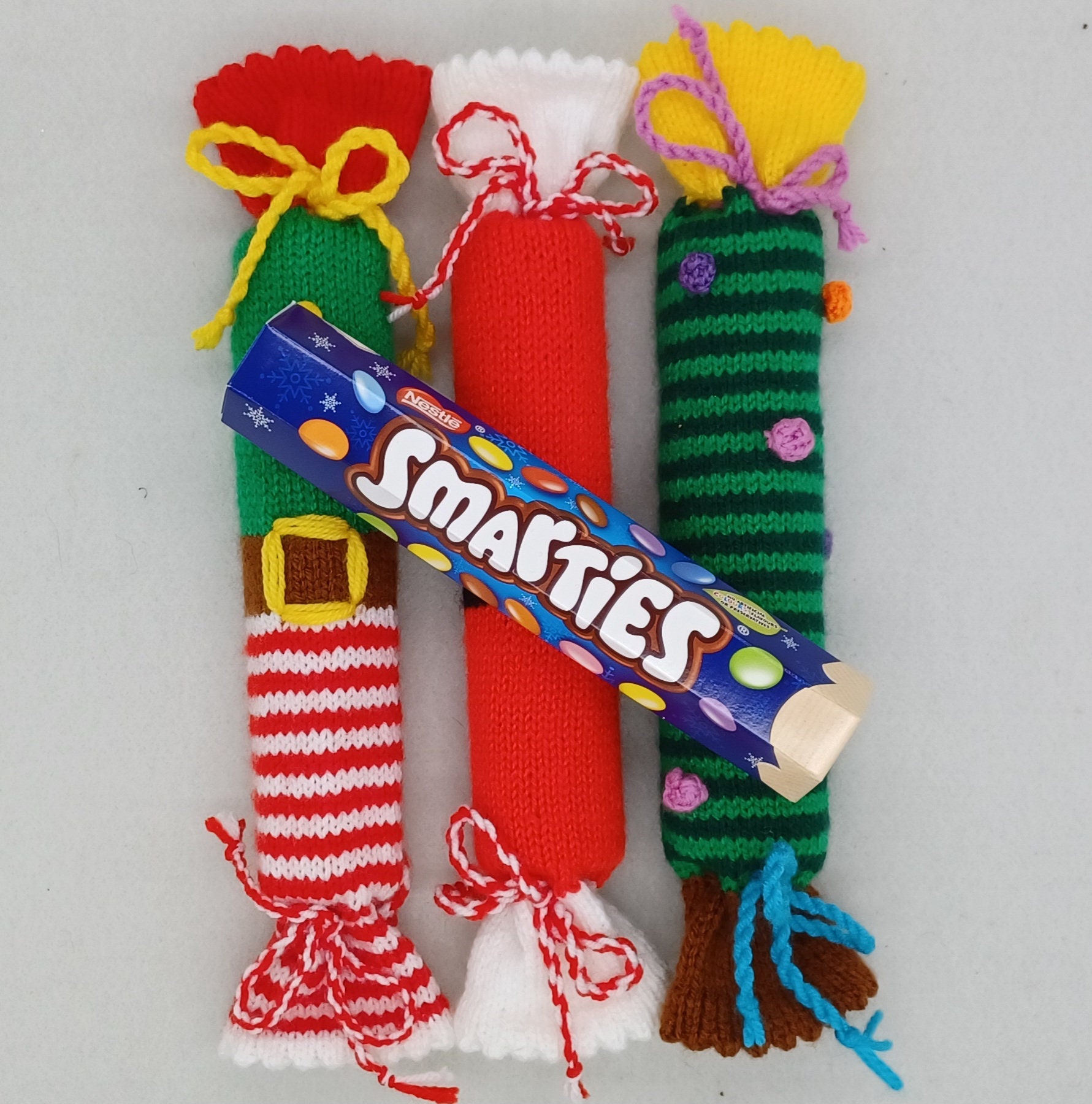 Christmas Knitting Patterns Sweet Tube Covers: Elf, Santa, Tree (PDF ...