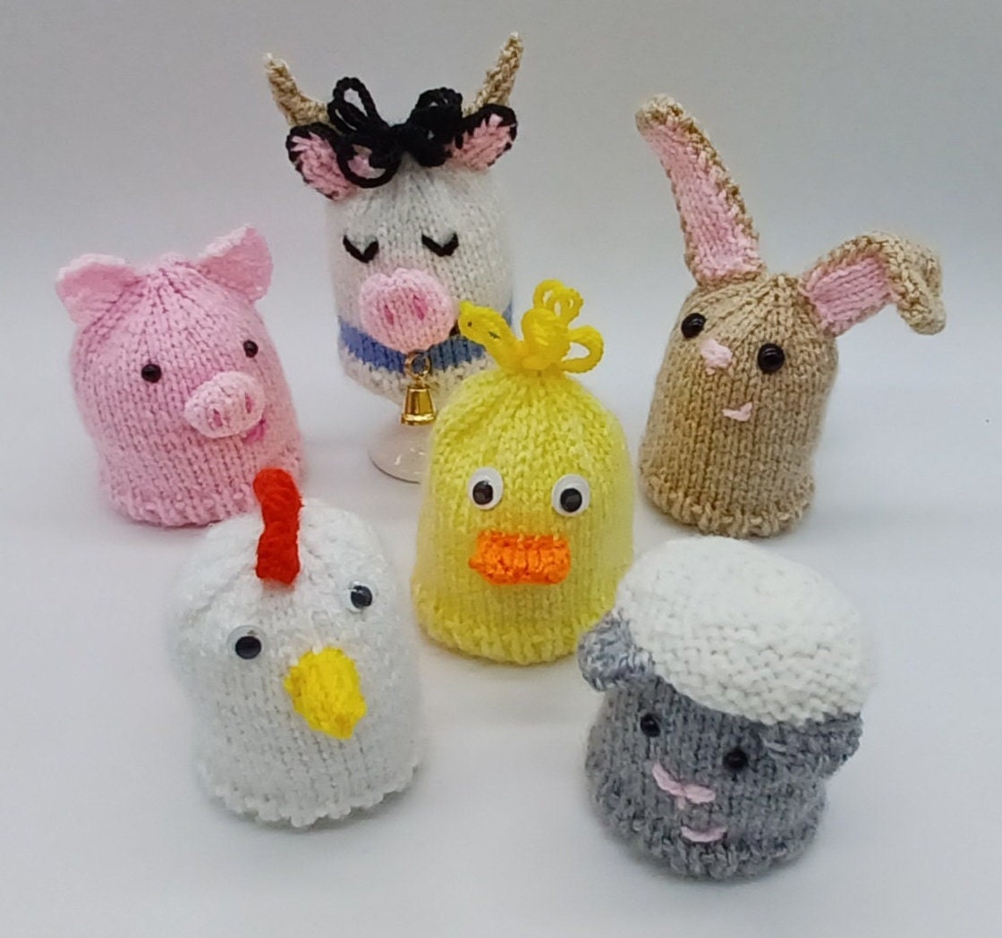 PDF Easter Knitting Pattern DK Farmyard Egg Cosy Warmer Creme Egg ...