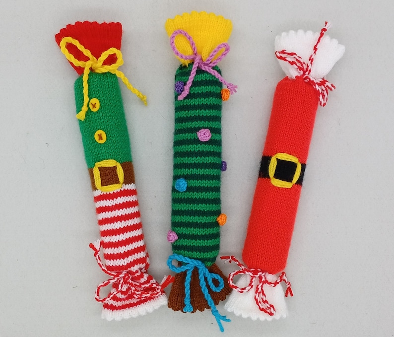 Christmas Knitting Patterns Sweet Tube Covers: Elf, Santa, Tree (PDF ...