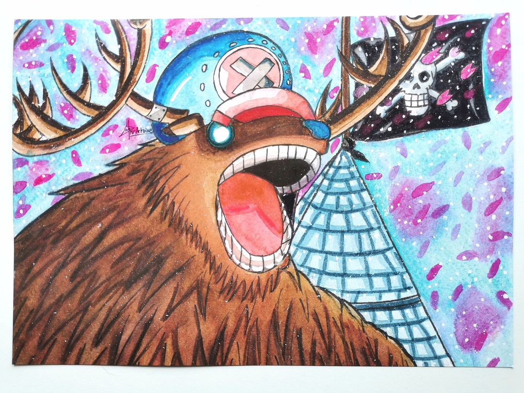 Print Illustration Chopper- One Piece - Watercolor - Etsy