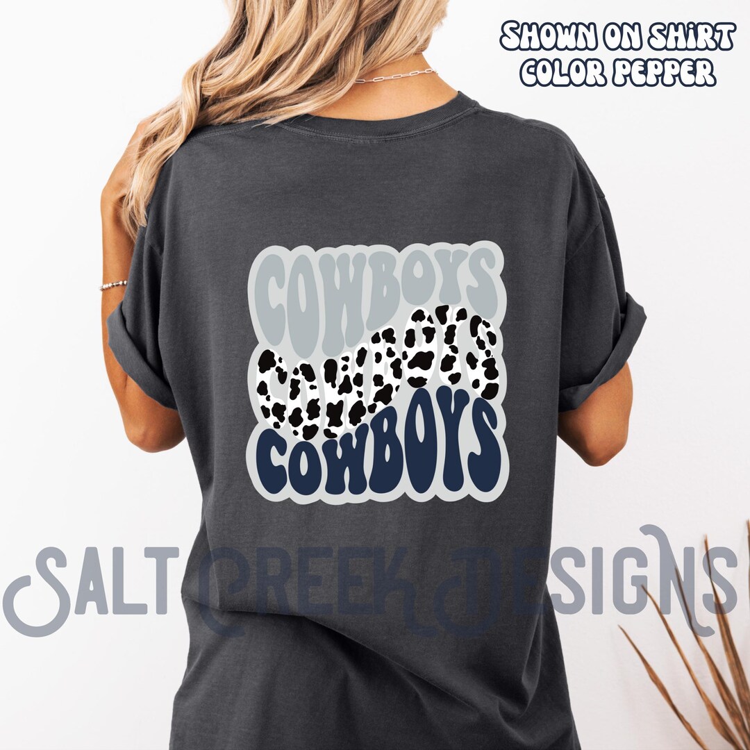 Dallas Football Inspired Cow Print T-shirt - Etsy