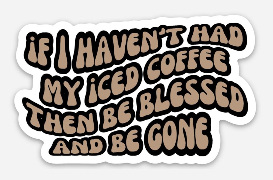 Iced Coffee Vinyl Sticker Laptop Phone Kindle Cup Decal - Etsy