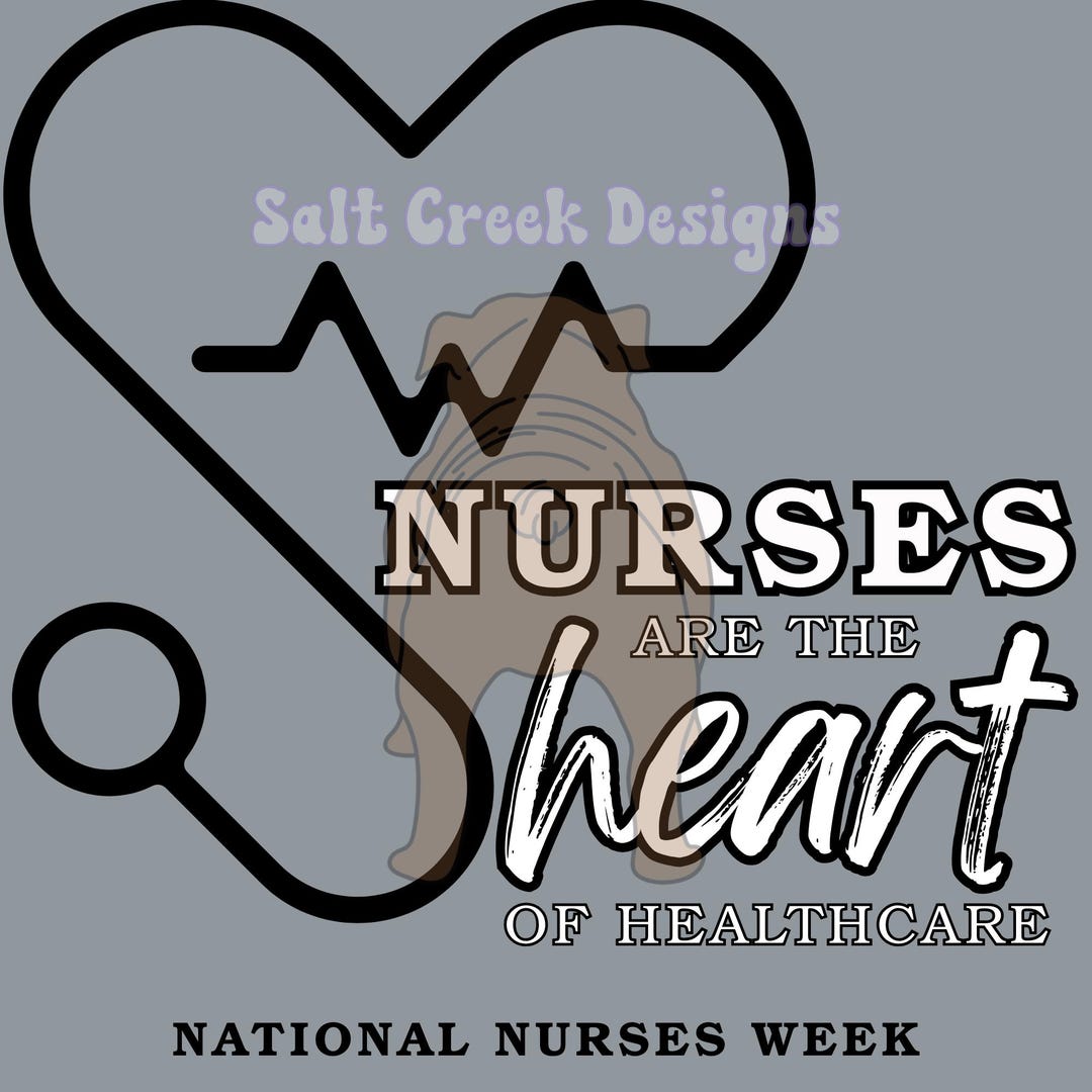 National Nurses Week Heart Rhythm PNG+SVG File - Etsy