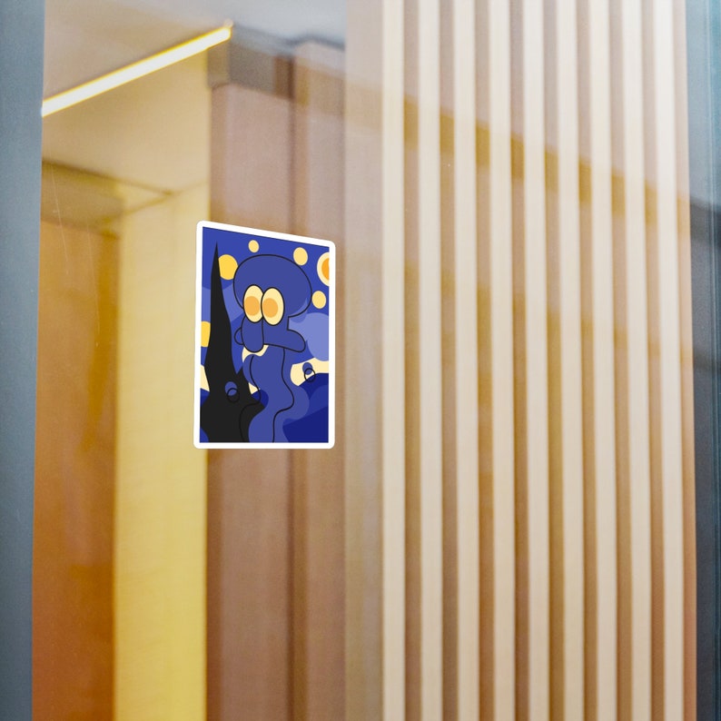 Squidward Starry Night Vinyl Decal Sticker - Etsy Australia