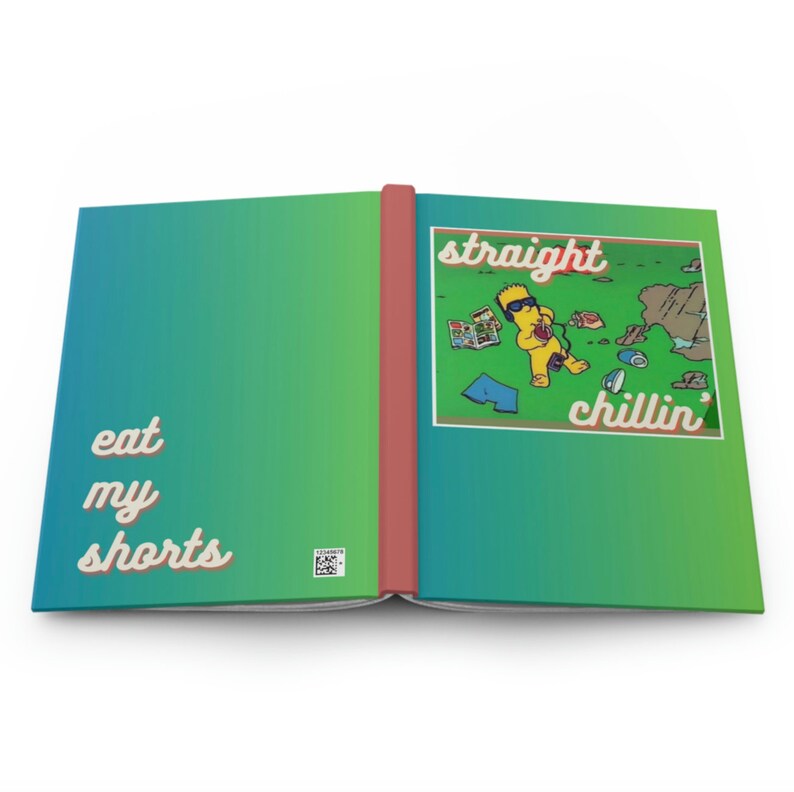 Bart Simpson Straight Chillin' - Hardcover Journal Matte - Etsy