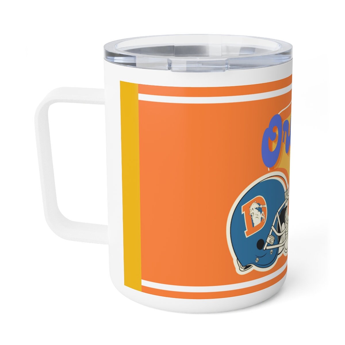Denver Broncos Coffee Cup With Lid - Etsy