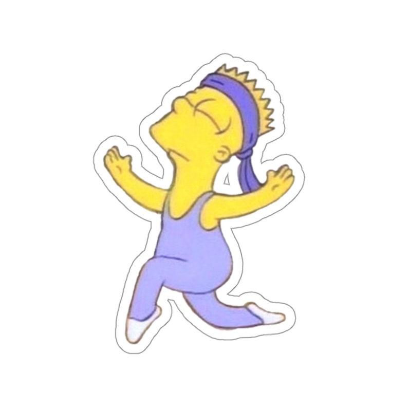 The Simpsons - Funny Ballet Bart Sticker - Etsy