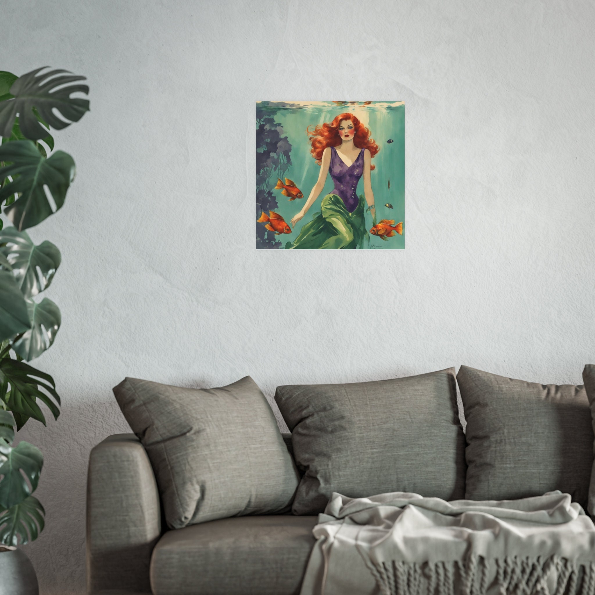 Vintage Ariel Art Print, Little Mermaid Poster, Princess Fanart - Etsy