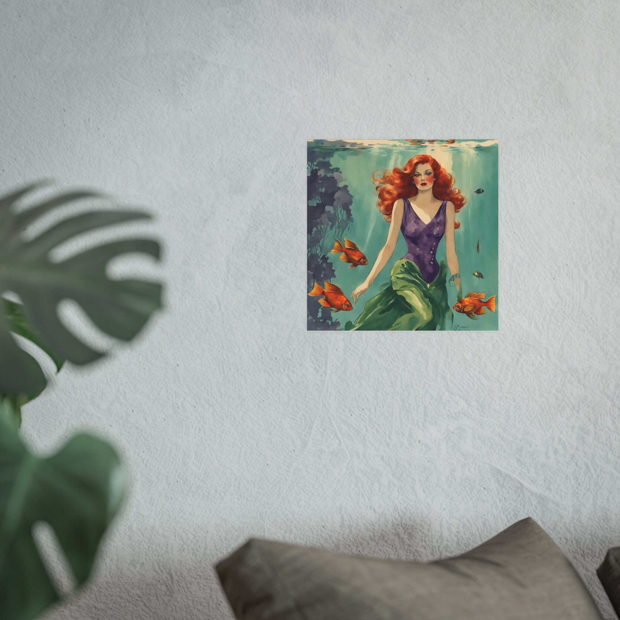 Vintage Ariel Art Print, Little Mermaid Poster, Princess Fanart - Etsy