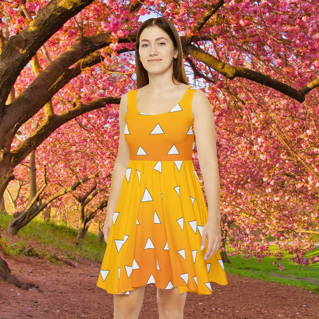 Zenitsu Agatsuma, Demon Slayer, Anime Women's Skater Dress - Etsy