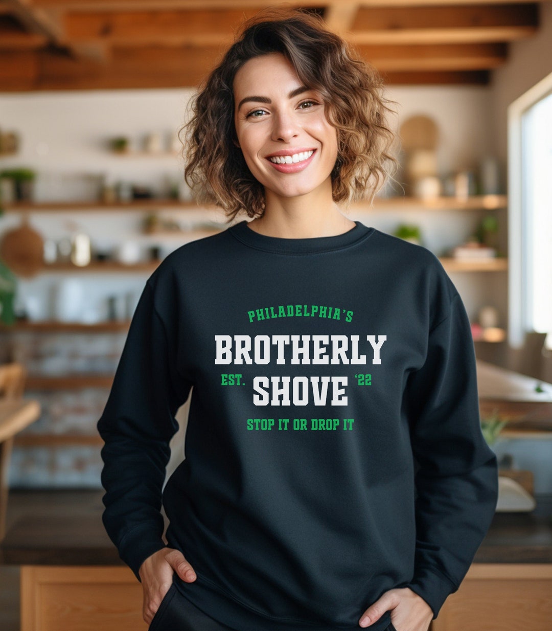Philadelphia Eagles Brotherly Shove Eagles Football Sweat - Etsy