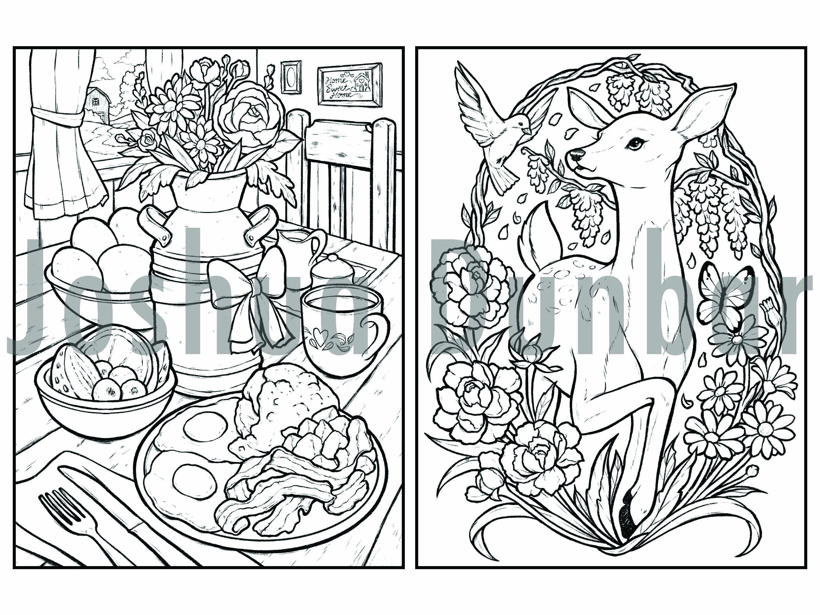 Hello Country! Spring Adult Coloring Book (PDF Download) - Etsy