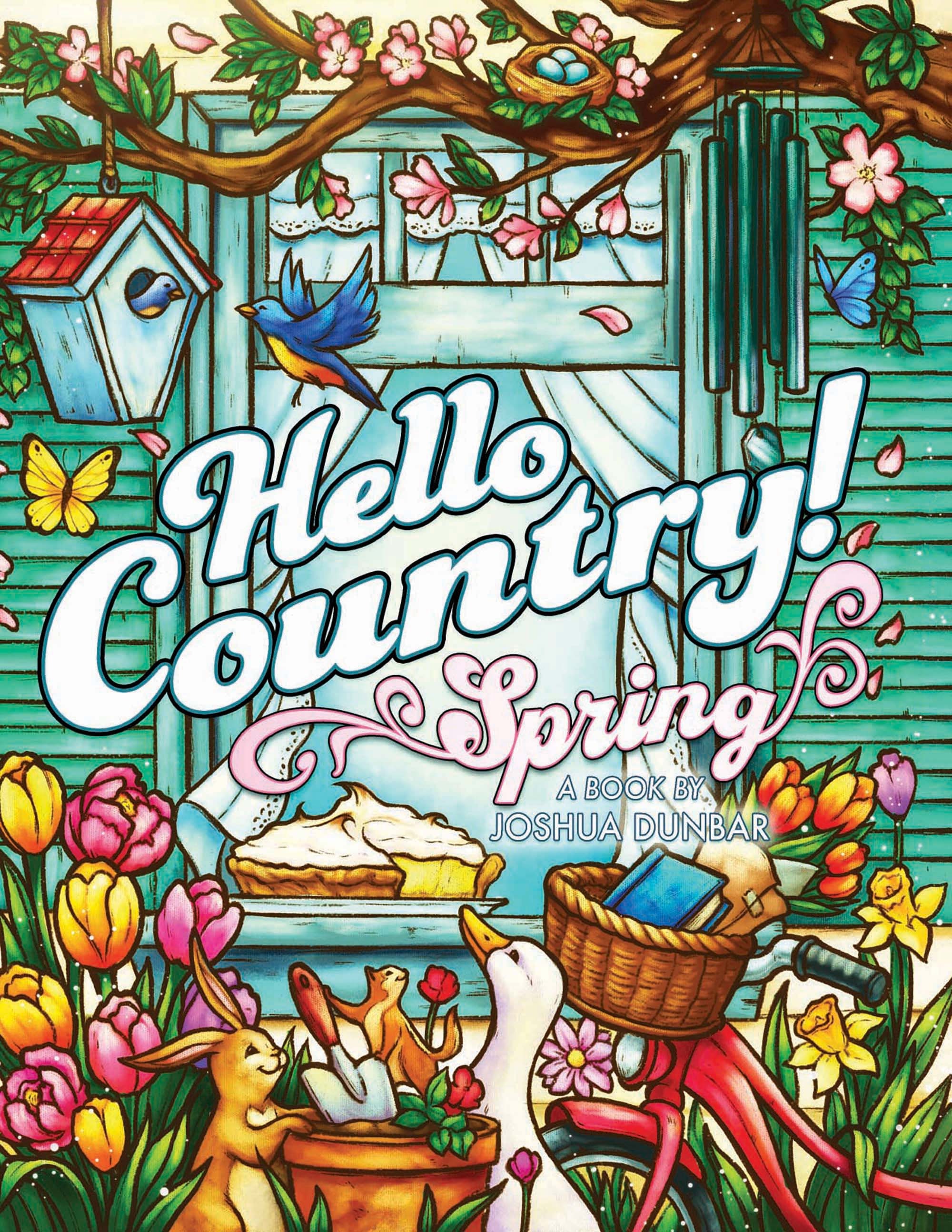 Hello Country Spring Adult Coloring Book - Etsy