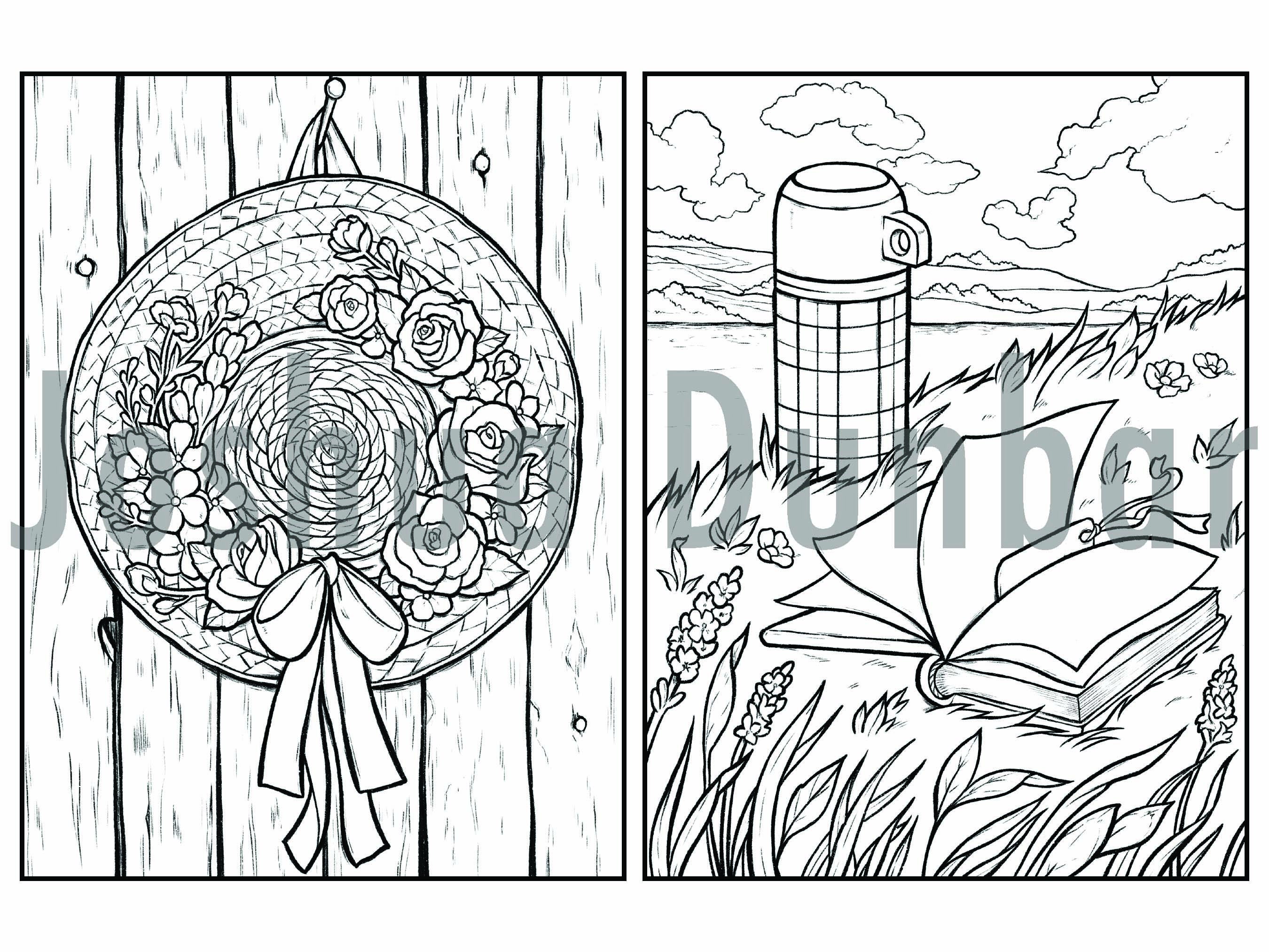 Hello Country! Spring Adult Coloring Book (PDF Download) - Etsy