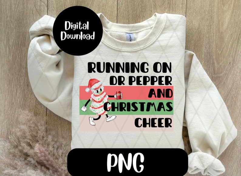 Running on Dr Pepper Christmas Tree Cake PNG (digital Download) - Etsy