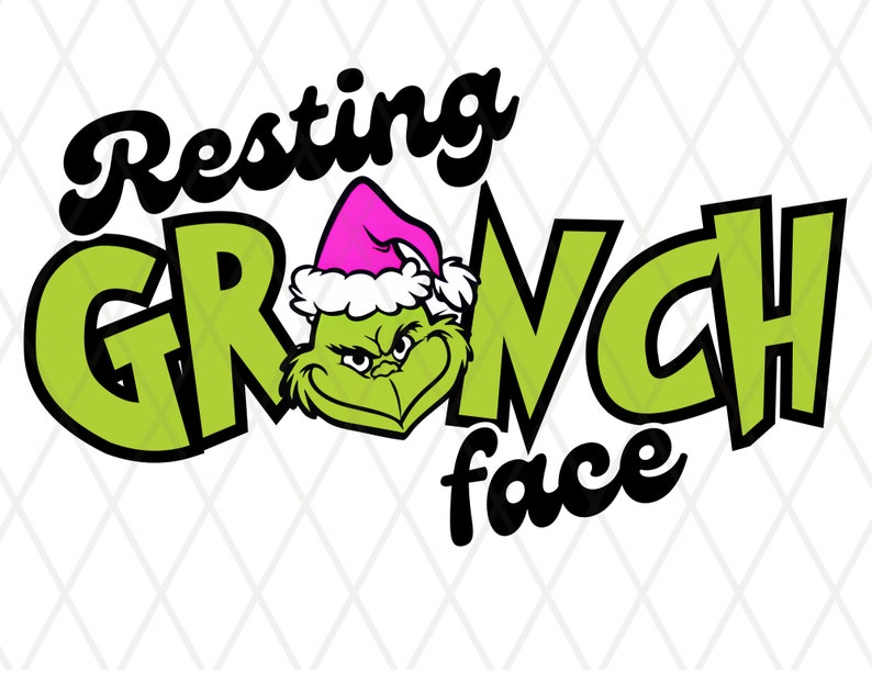 Cara de Grinch en reposo PNG / Grinch SVG / Grinchmas / - Etsy México