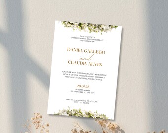 Elegant and Timeless Minimalist Wedding Invitation! Simple, Modern ...