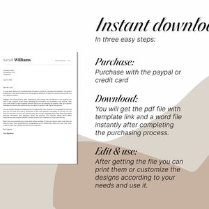Modern Professional Resume Template | Editable CV Design | Canva and MS ...