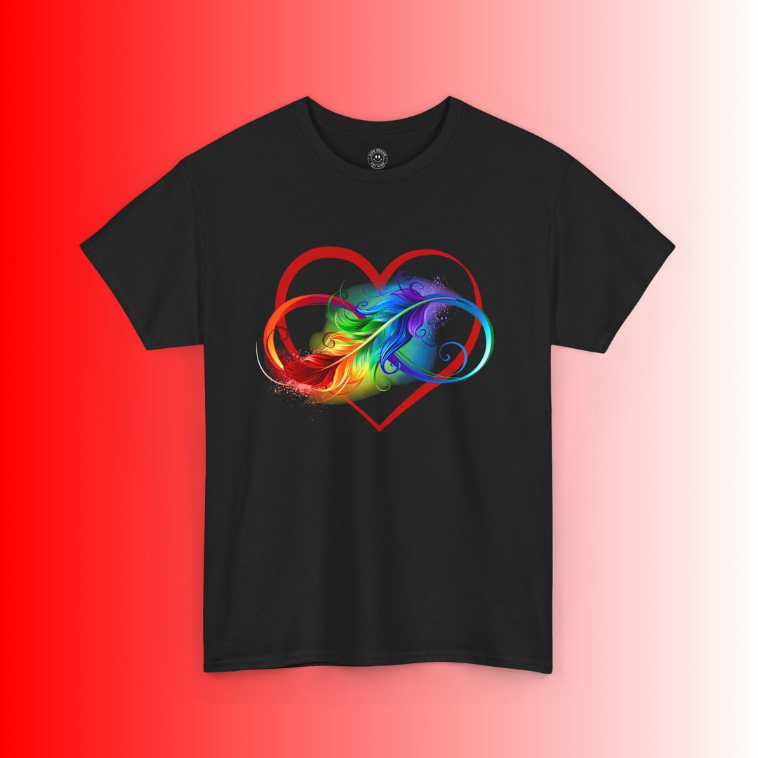 LGBTQIA Poly Heart Infinity Symbol T-shirt Polyamorous T-shirt ENM ...