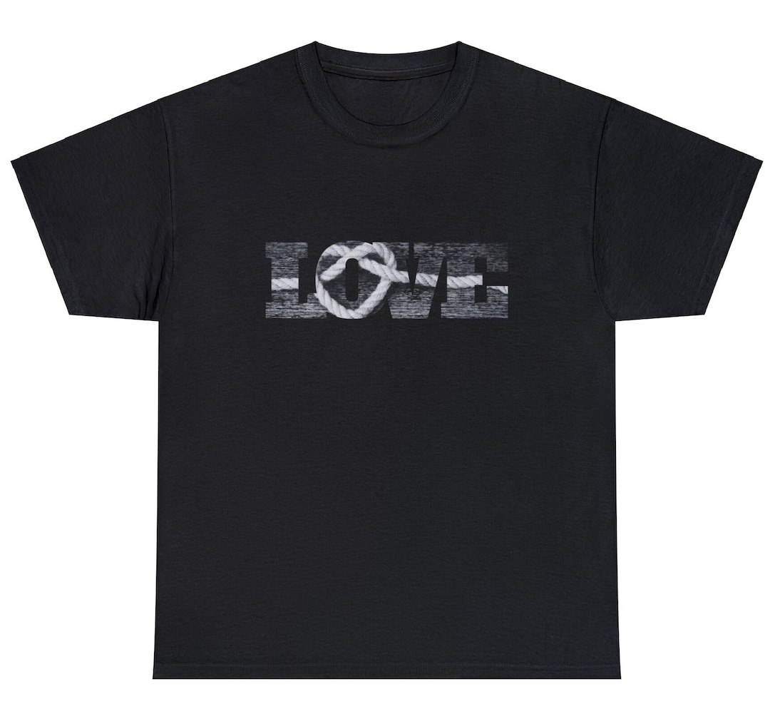 ROPE LOVE Classic-fit T-shirt Rope Bondage T-shirt Shibari Kinbaku Jute ...