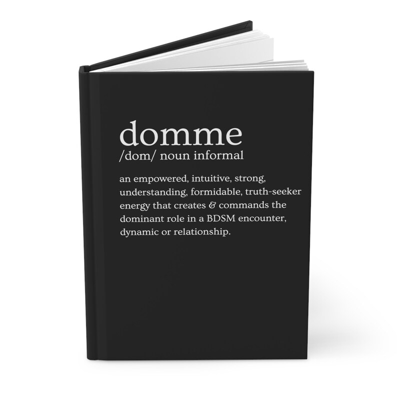 Domme Definition Hardcover Journal Femdom Journal Dominatrix Noteboook BDSM Journal Kinky Diary ...