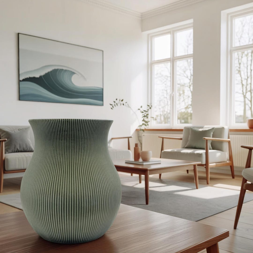 3D Printed Wave Vase – Modern Decoration, Customizable - Etsy
