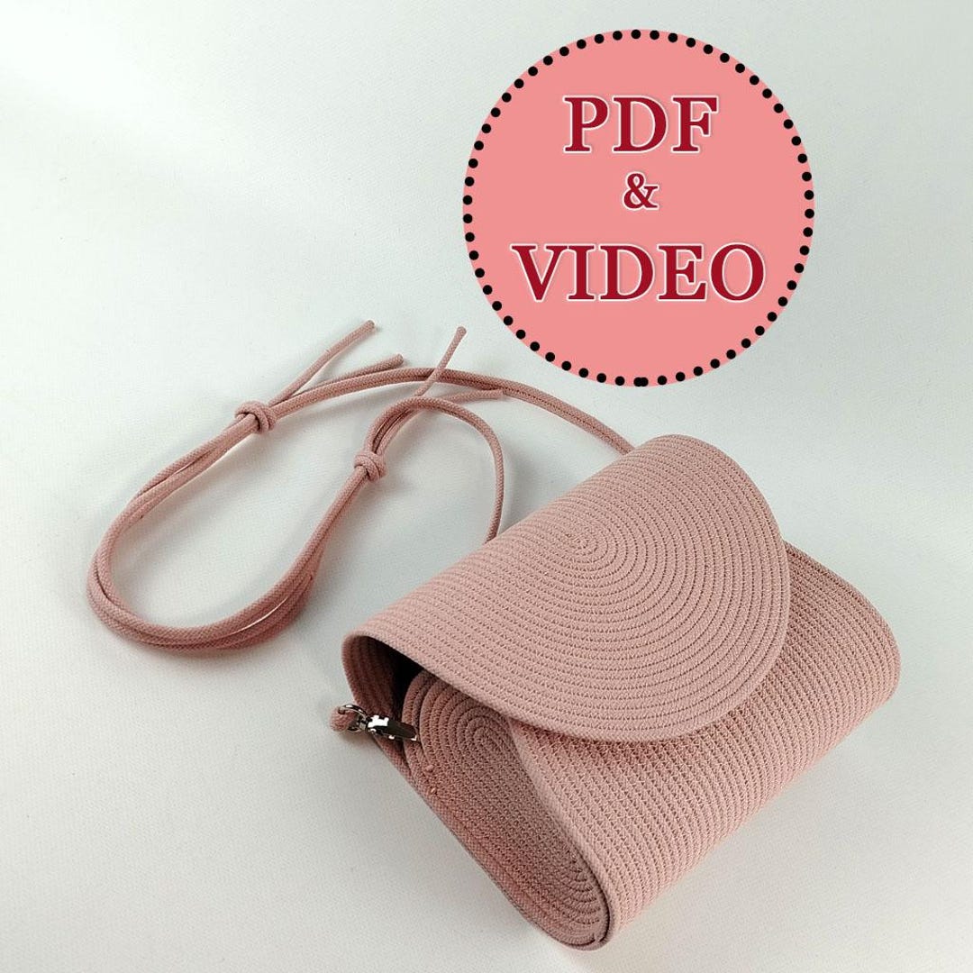 Rope Bag Pattern PDF and Video Sewing Tutorial. Diy Crossbody Bag ...
