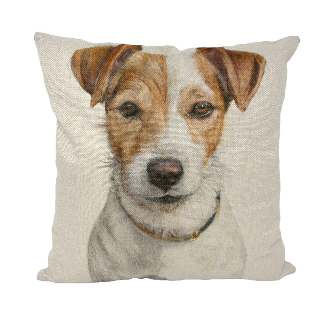 Dog Gifts for Owners, Jack Russell Dog Portrait Throw Pillow, Dog Mom ...