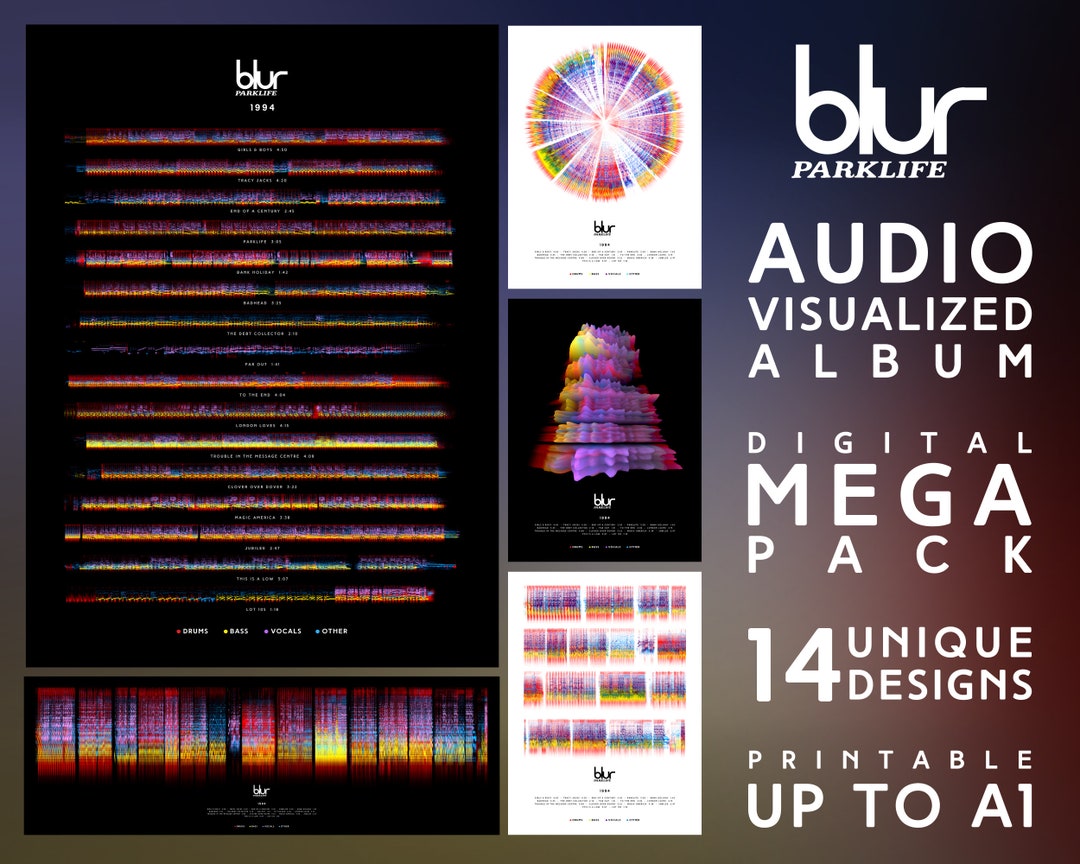 Blur Parklife Audio Visualised Album Digital Mega Pack - Etsy