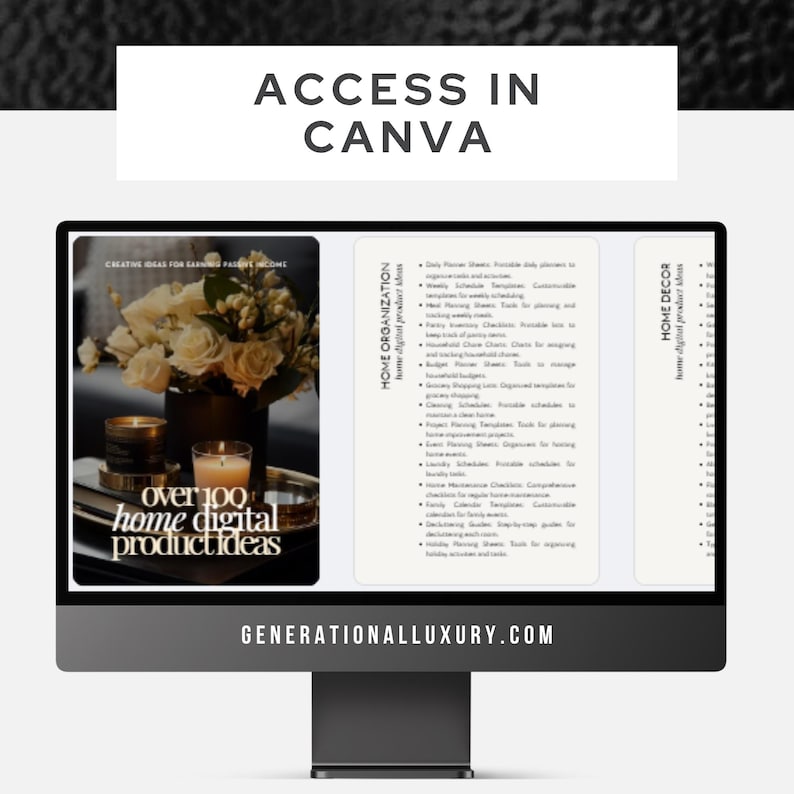 100 Home Decor Digital Product Ideas Ebook | PLR + MRR - Etsy