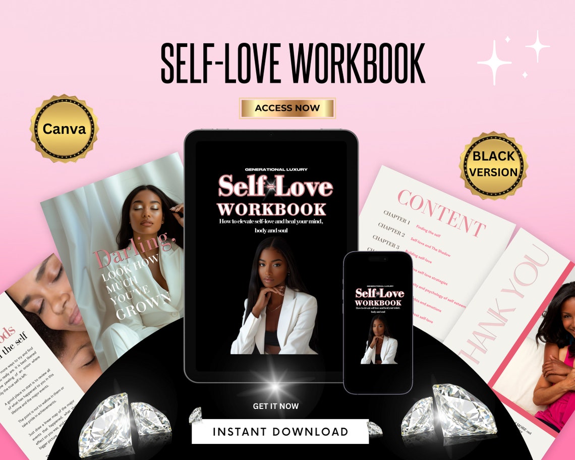Self Love Ebook and Workbook: Canva Template With MRR PLR - Etsy