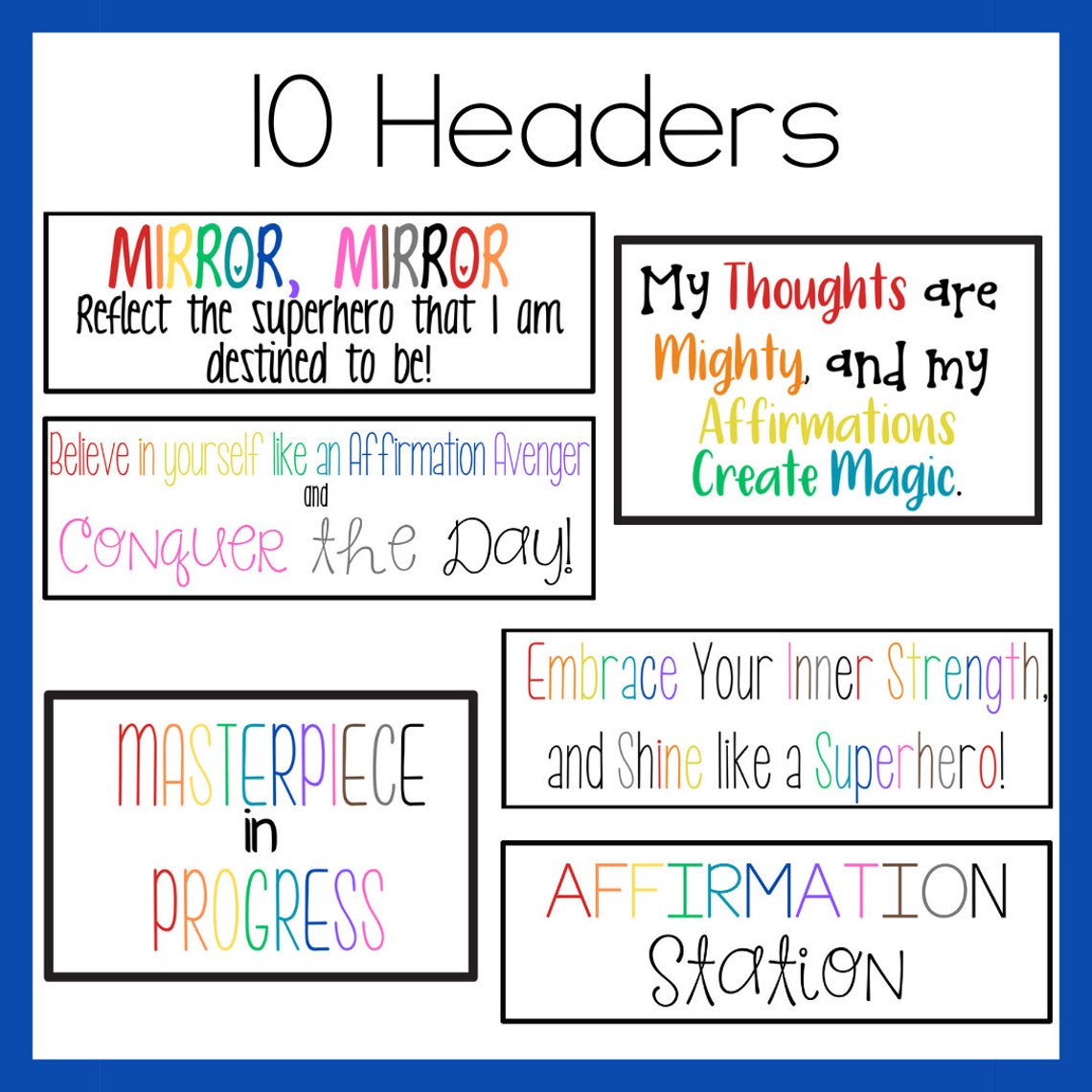 Affirmation Avengers Affirmation Mirror Station SEL, Self-esteem ...